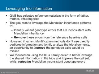 Aug2013 real time genomics trio pedigree analysis | PDF