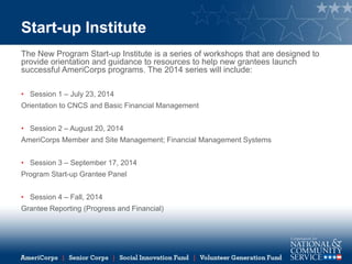 New AmeriCorps Program Orientation August 2014 | PPT