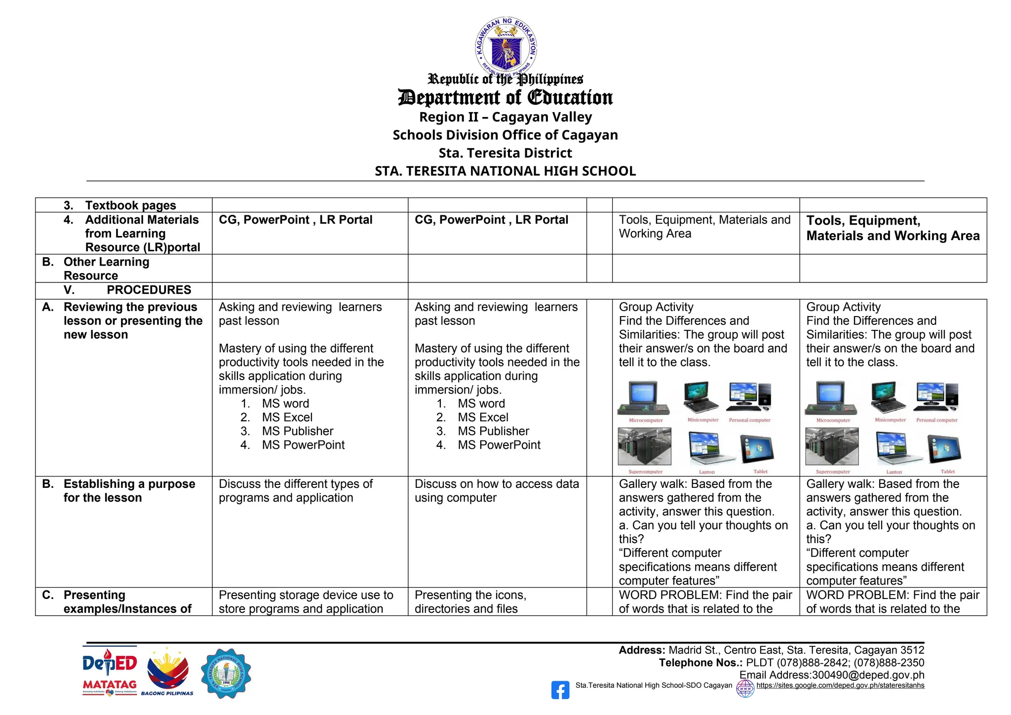 Daily Lesson Log of Computer System Servicing | DOCX