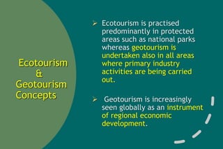 The National Geotourism Strategy and Implications for Geoscience ...