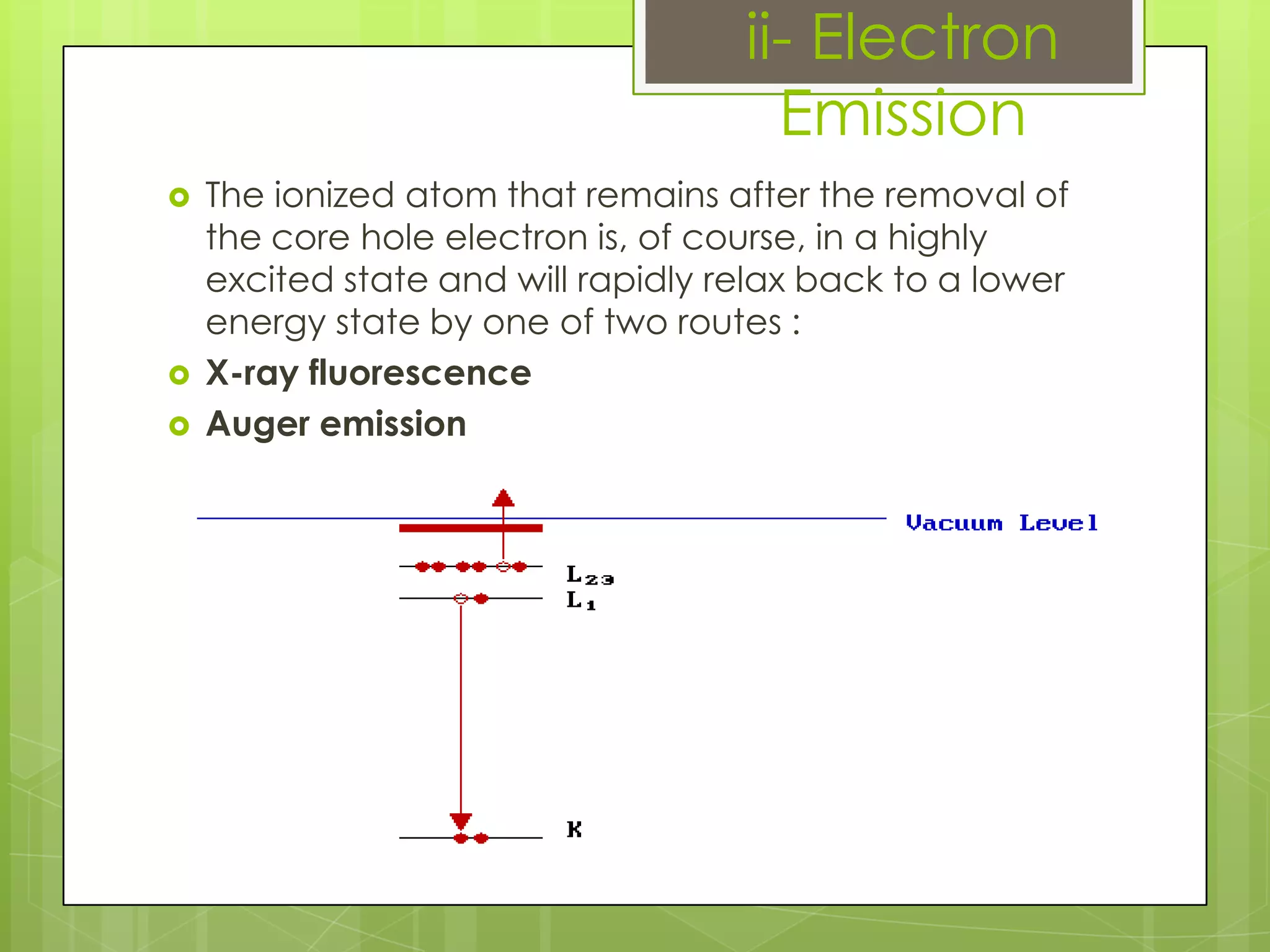 Auger electron spectroscopy | PPTX