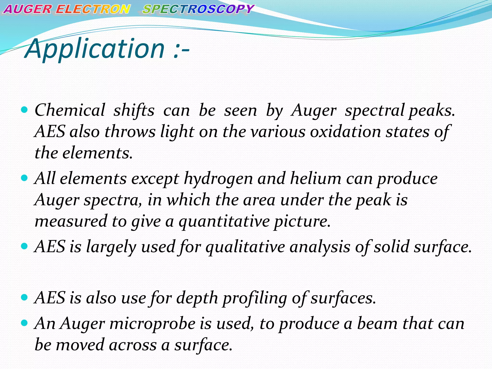 Auger Electron Spectroscopy | PPTX