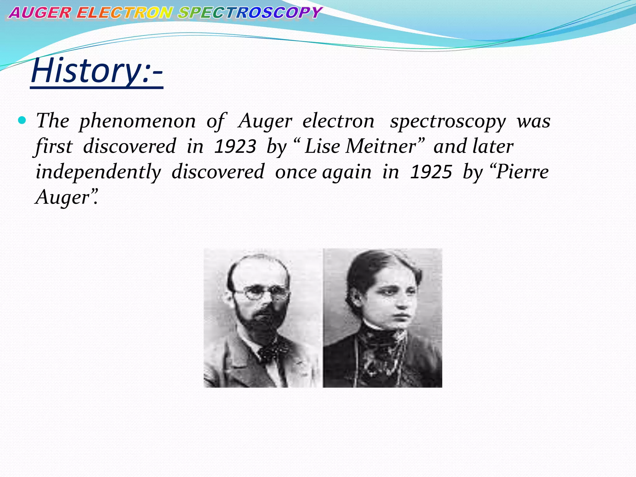 Auger Electron Spectroscopy | PPTX