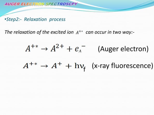 Auger Electron Spectroscopy | PPTX | Chemistry | Science