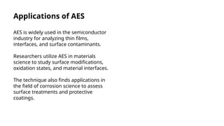 Auger Electron Spectroscopy. Presentation | PPTX