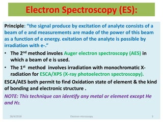 AUGER & ESCA Spectroscopy( Mass Spectroscopy ) | PPTX