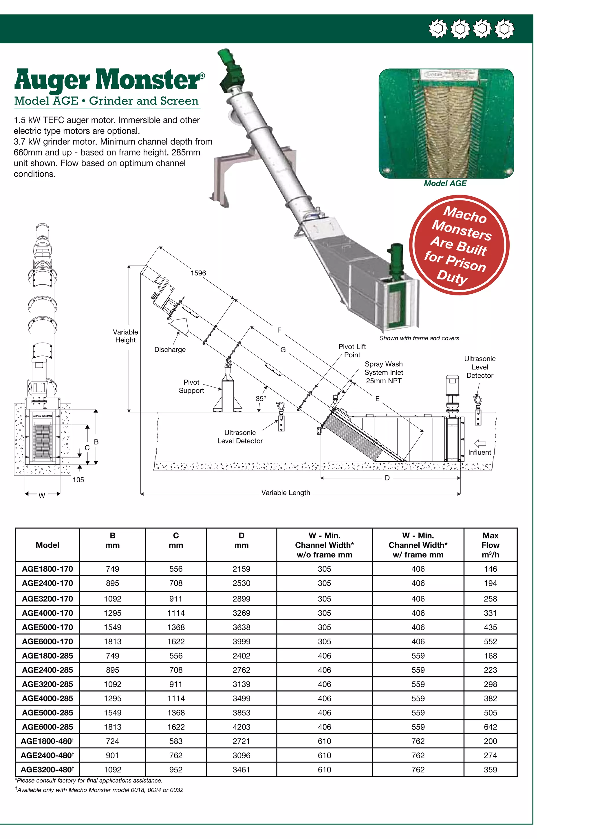 Auger Monster (JWC Environmental) - Modular Headworks System _ Ingles | PDF