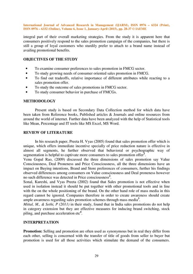 Augmentation of promotion sensitivity for fmcg in india | PDF