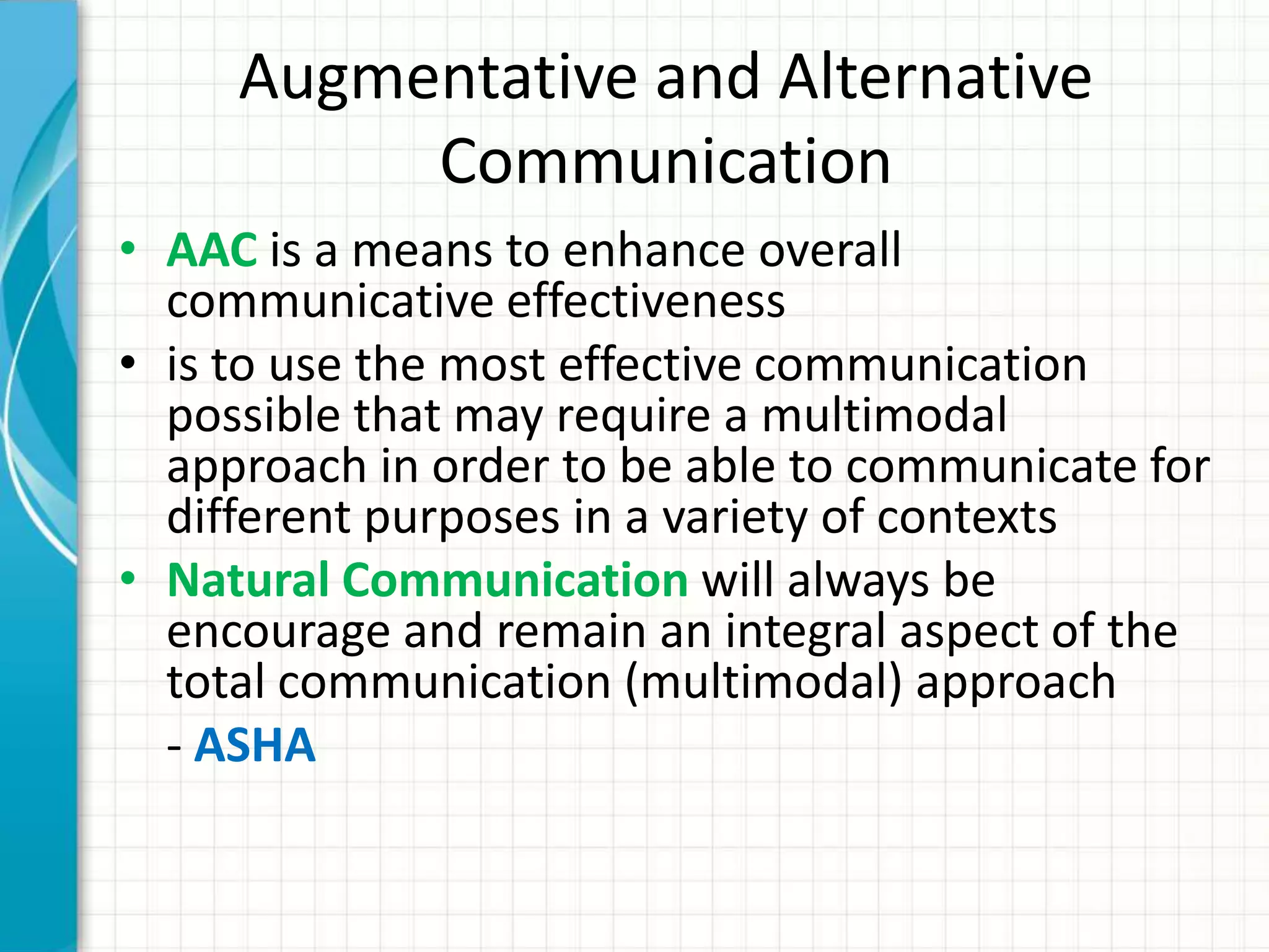 Augmentative and alternative communication | PPTX
