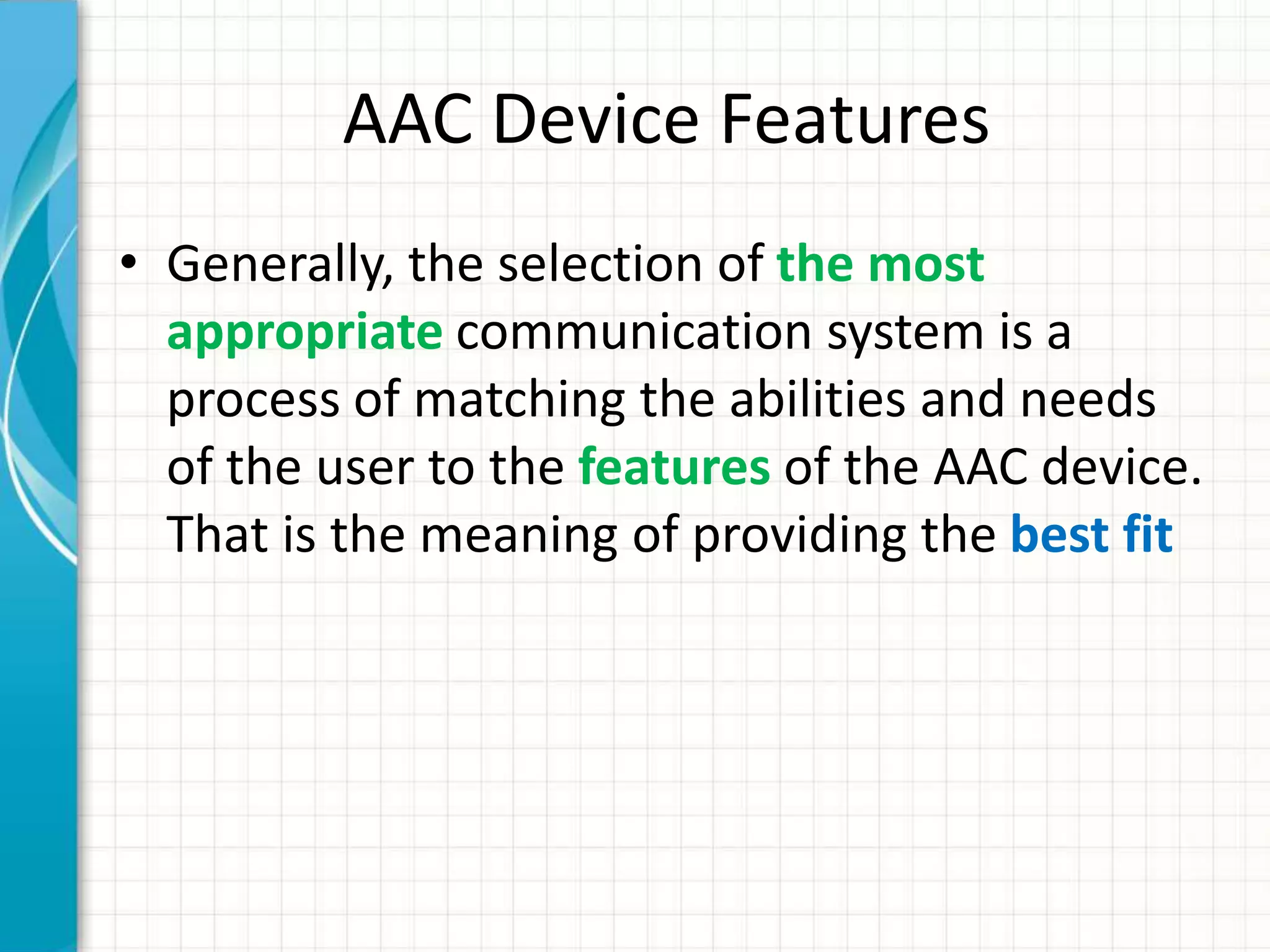 Augmentative and alternative communication | PPTX