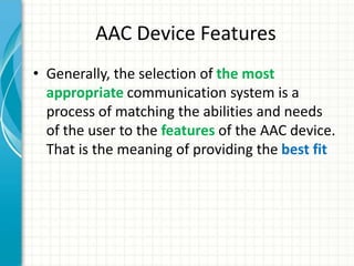 Augmentative and alternative communication | PPTX