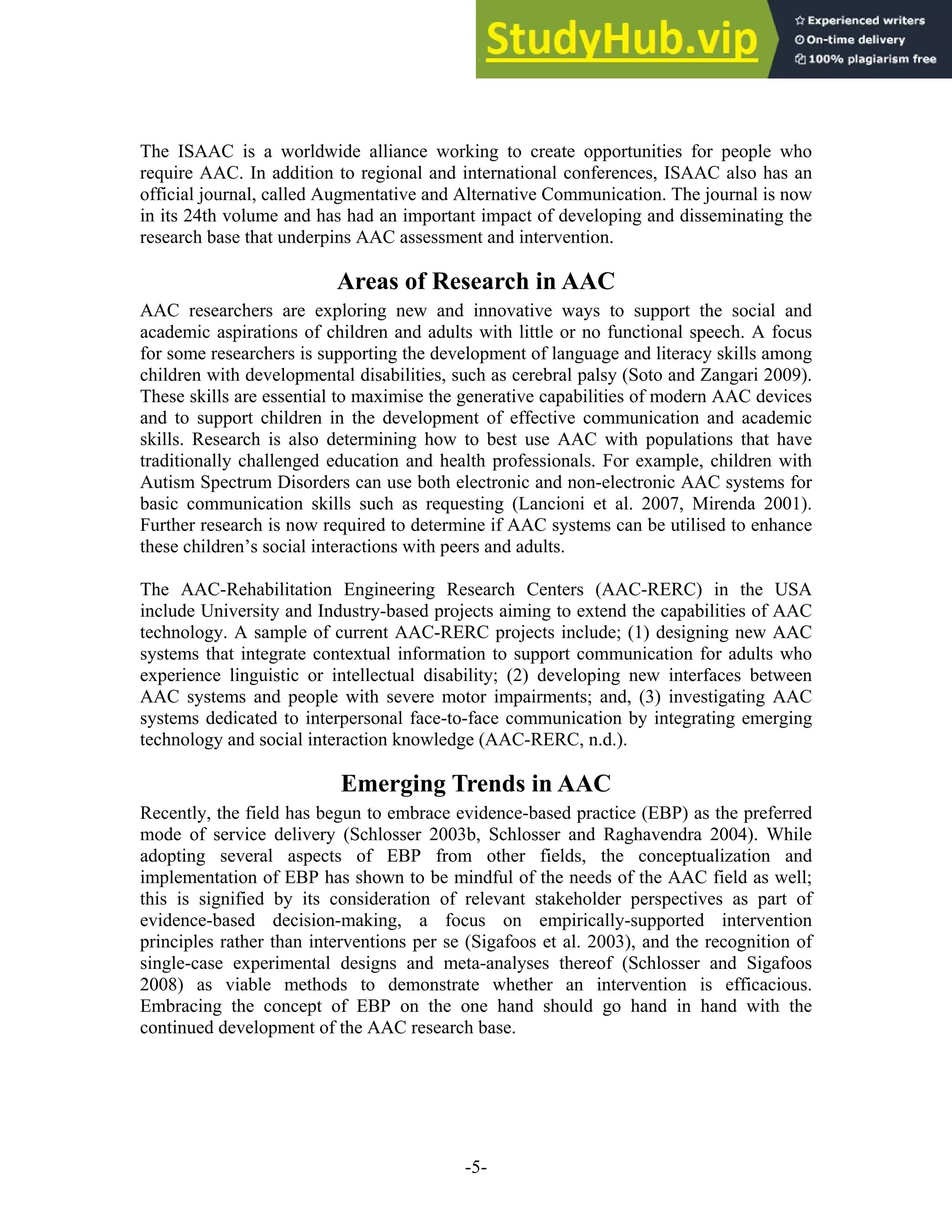 Augmentative And Alternative Communication | PDF