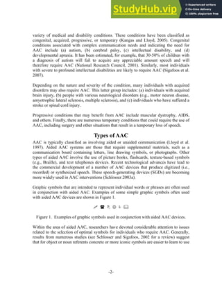 Augmentative And Alternative Communication | PDF