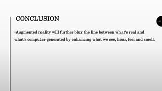 Augmentd seminar ppt | PPTX | Augmented Reality | Technology & Computing