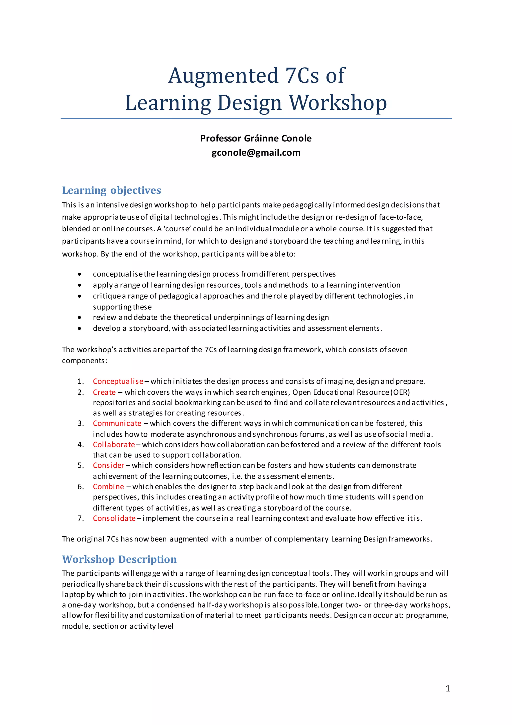 Augmented 7 cs_learning_design_workshop_7_may (1) | PDF