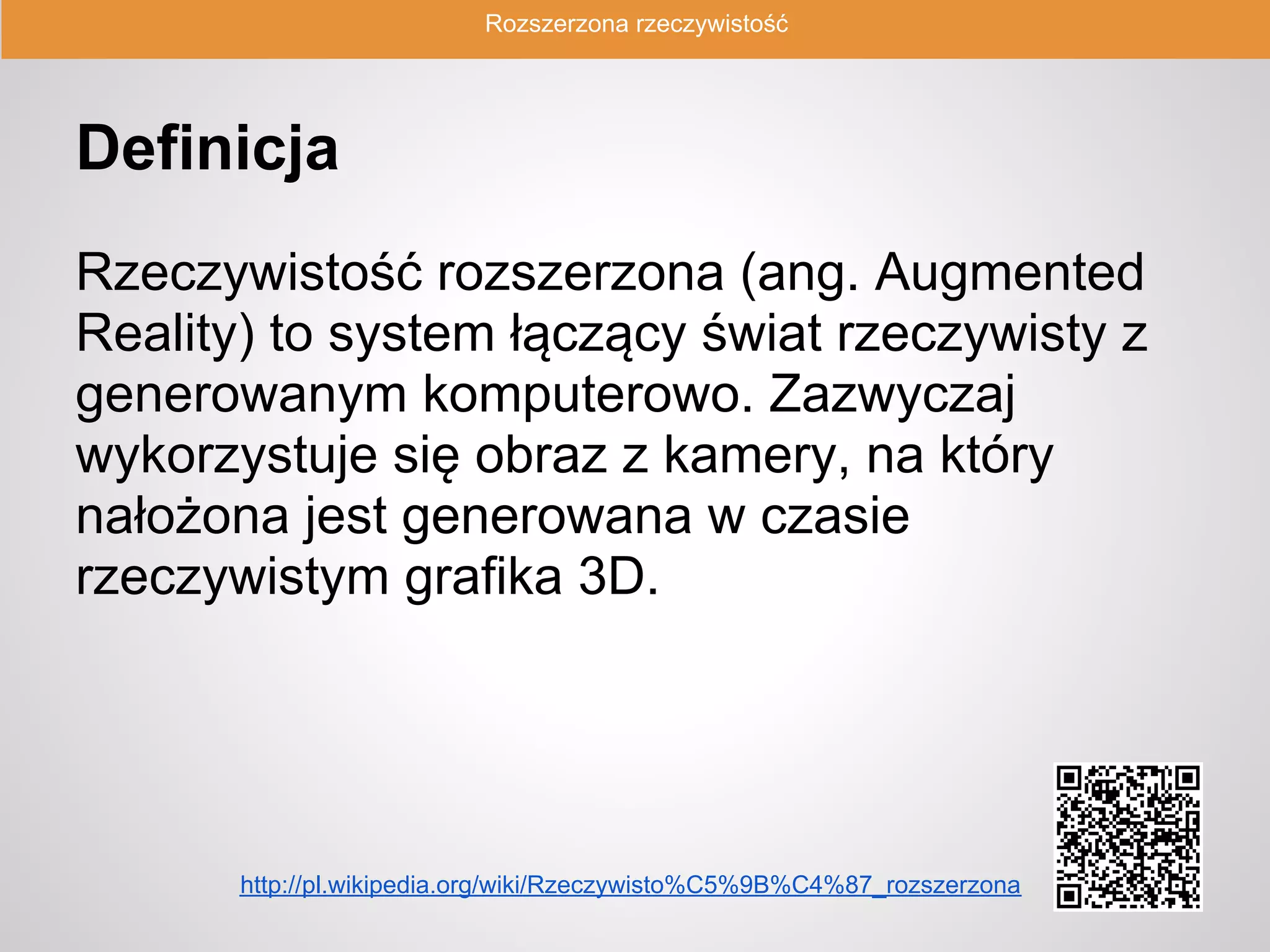 Rozszerzona rzeczywistość - nowe spojrzenie na świat | PDF | Augmented ...
