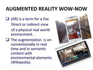 Augmented reality | PPTX
