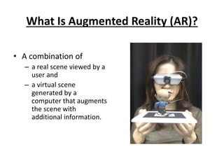Augmented reality | PPTX | Augmented Reality | Technology & Computing