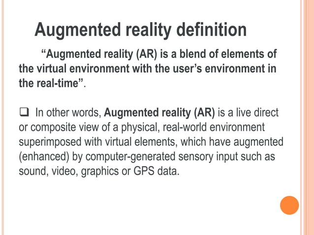 Augmented reality | PPTX