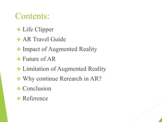 Augmented reality and virtual reality technology | PPT
