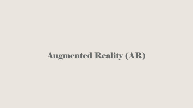 Augmented Reality (AR) with Augin Software.pptx | Augmented Reality ...