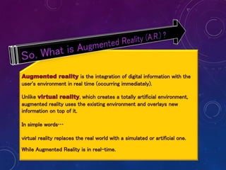 Augmented Reality Ppt Pptx