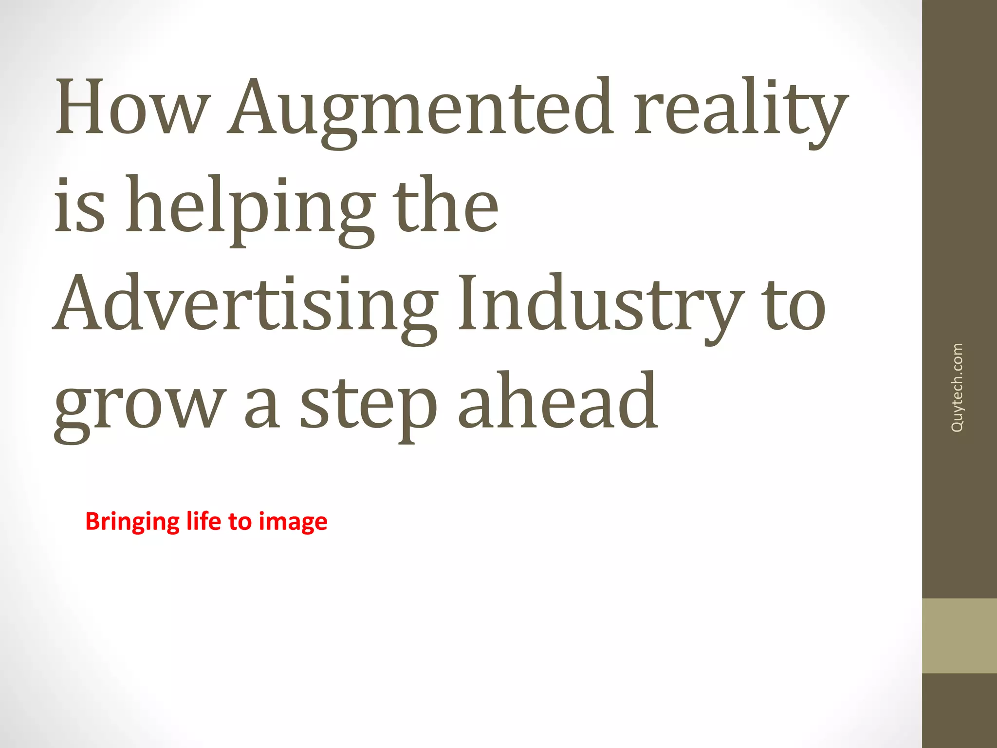 Augmented Reality in Print Advertisement - Create Memorable User ...