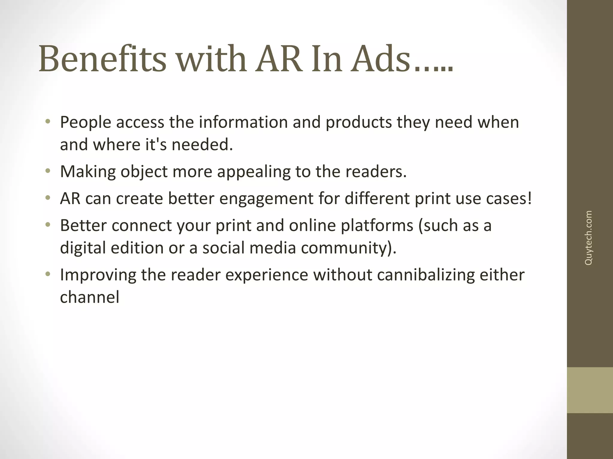 Augmented Reality in Print Advertisement - Create Memorable User ...