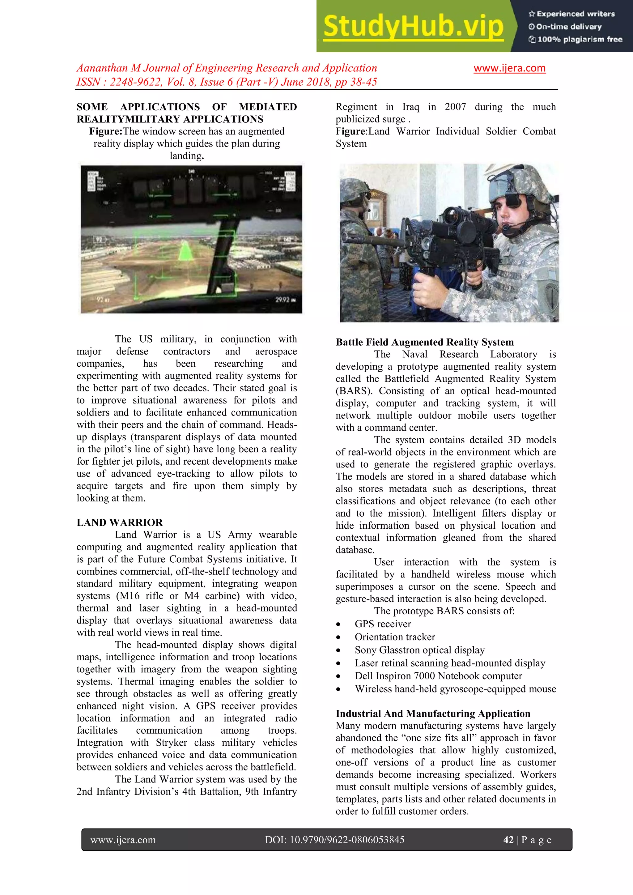 Augmented Reality And Virtual Reality | PDF