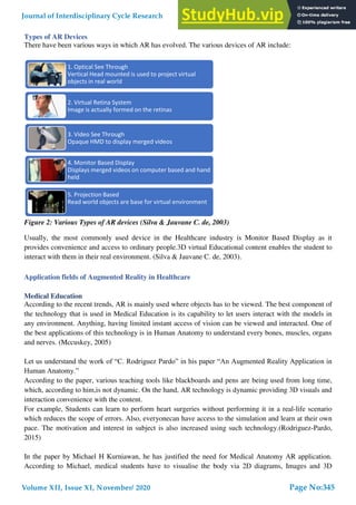 Augmented Reality (AR) In Healthcare | PDF