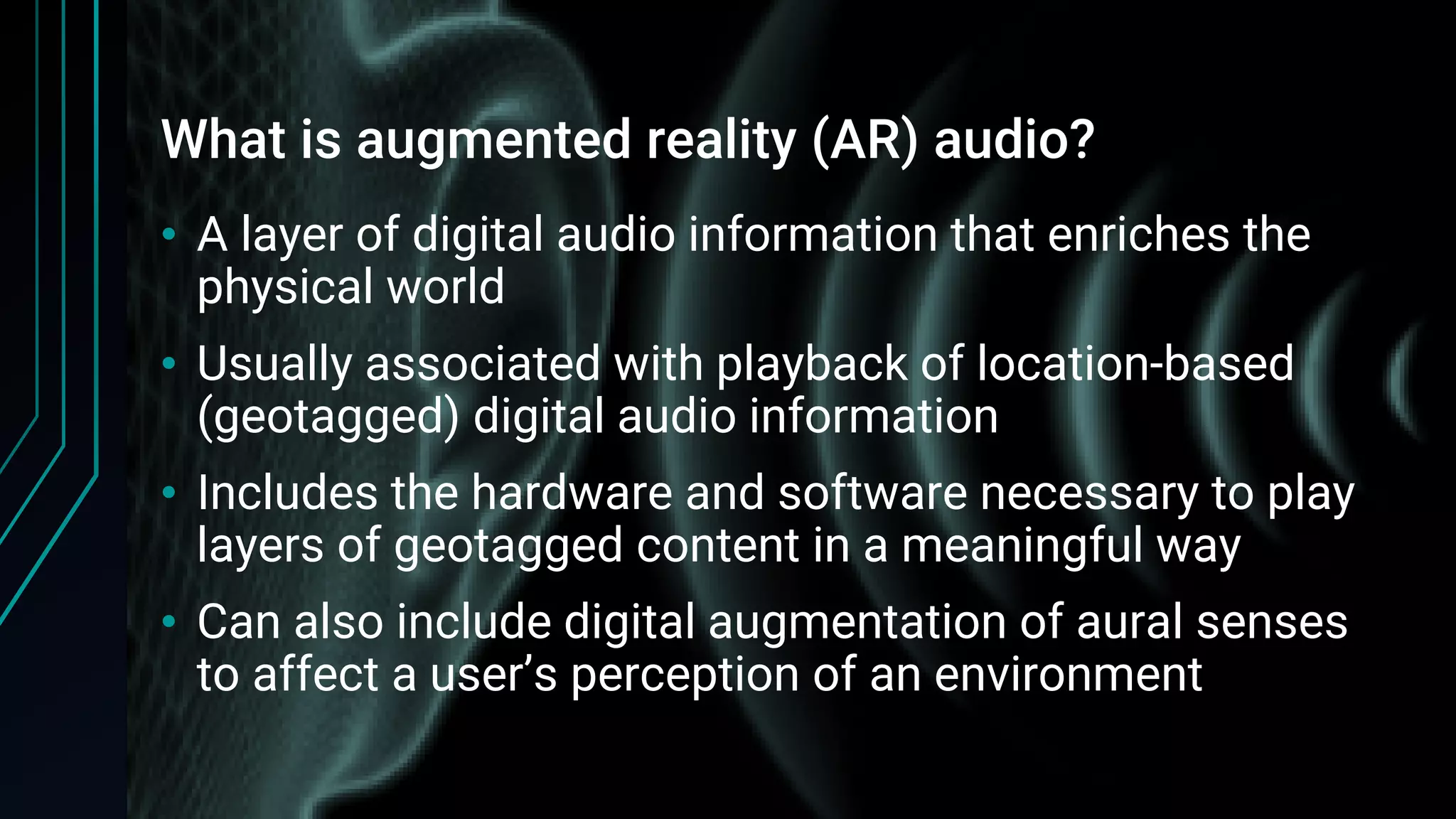 Hearing Voices: An Overview of Augmented Reality Audio | PDF