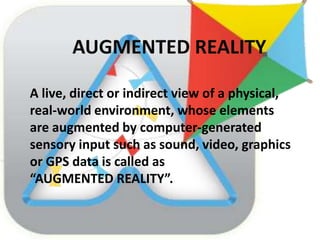 Augmented reality using Triggered by Image Recognition | PPT