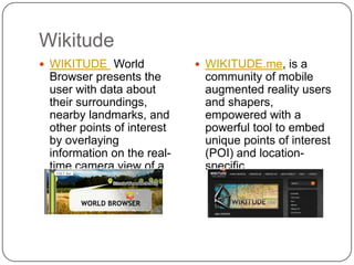 Augmented Reality Fieldtrips | PPTX | Augmented Reality | Technology ...