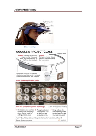 Augmented reality report | DOCX | Augmented Reality | Technology & Computing