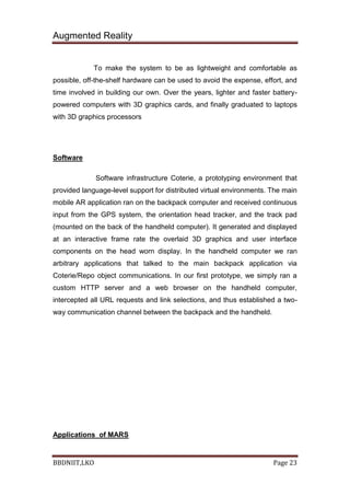 Augmented reality report | DOCX