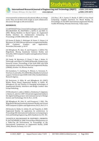 Augmented Reality In Environment | PDF