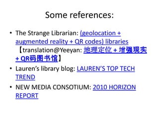 Augmented reality @ libraries | PPT