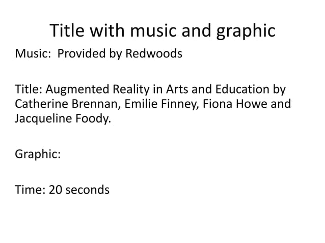 Augmented Reality Storyboard 2 | PPT