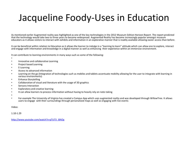 Augmented Reality Storyboard 2 | PPT