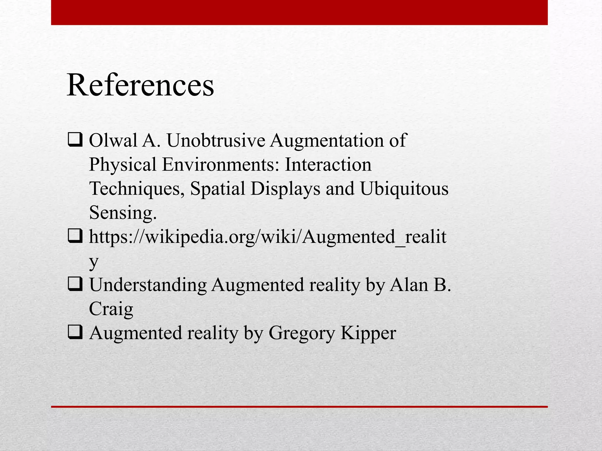 Augmented reality ppt | PPTX