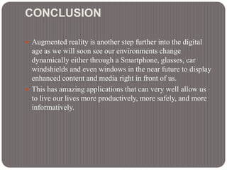 Augmented reality ppt | PPT