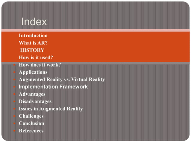 Augmented reality ppt | PPT