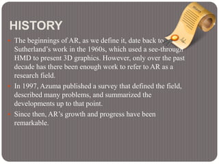 Augmented reality ppt | PPT