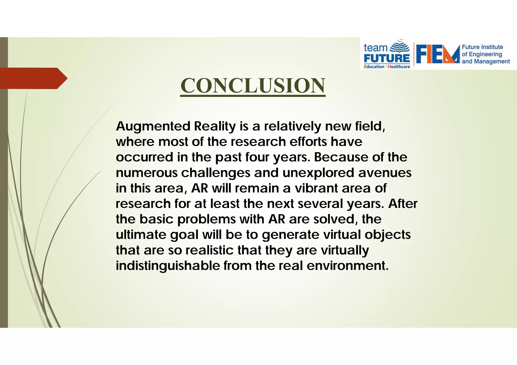 Augmented reality(ppt) | PPT