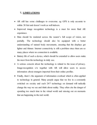 Augmented reality report | PDF