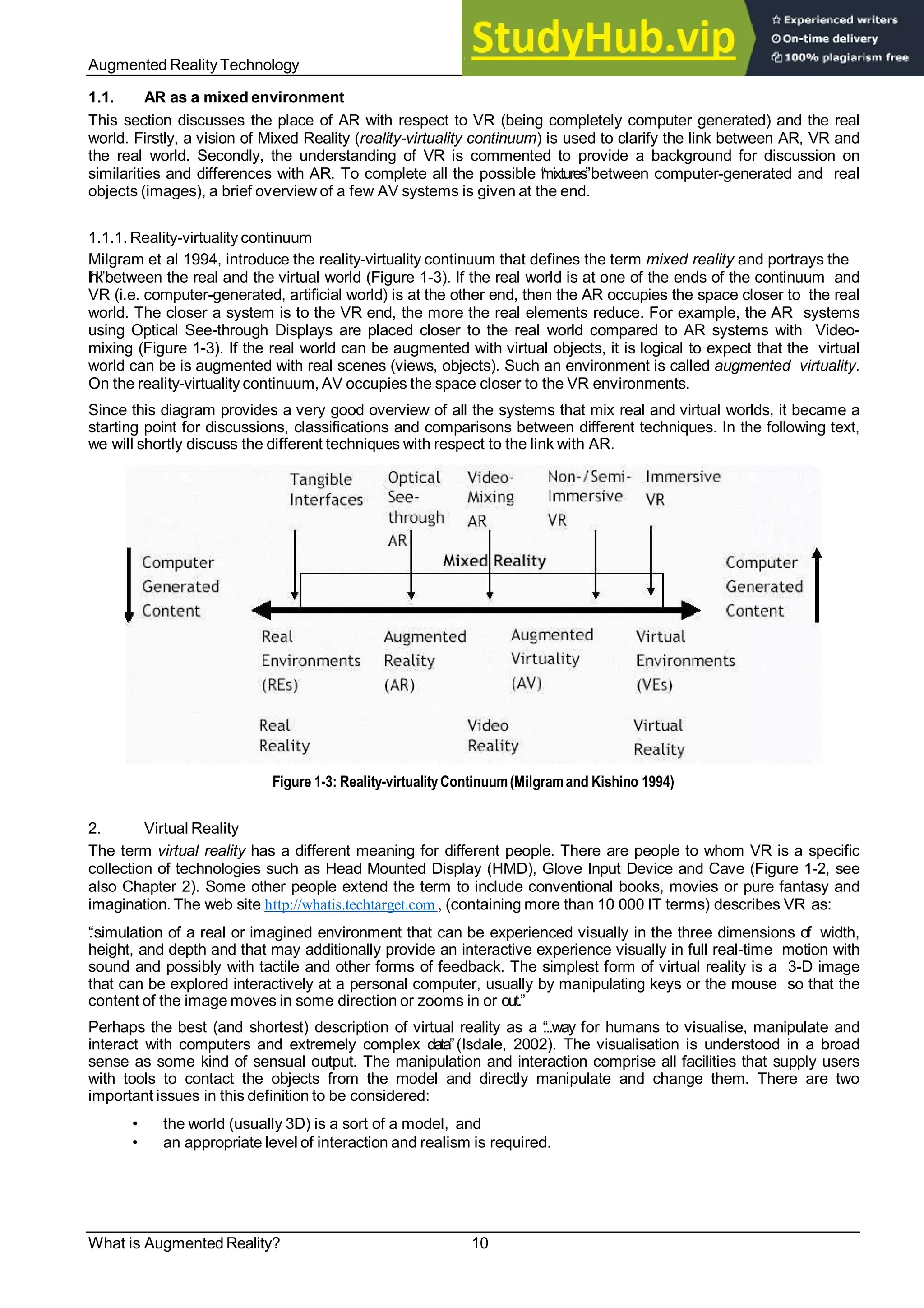 Augmented Reality SEMINAR REPORT Submitted By BIKKAVOLUANANTHABHAVANI SAI KRISHNA 173J5A0212 To ...