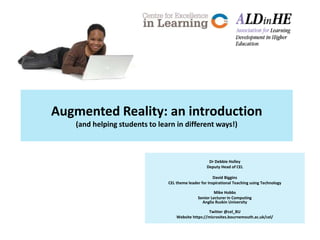 Augmented reality in teaching and learning | PPTX