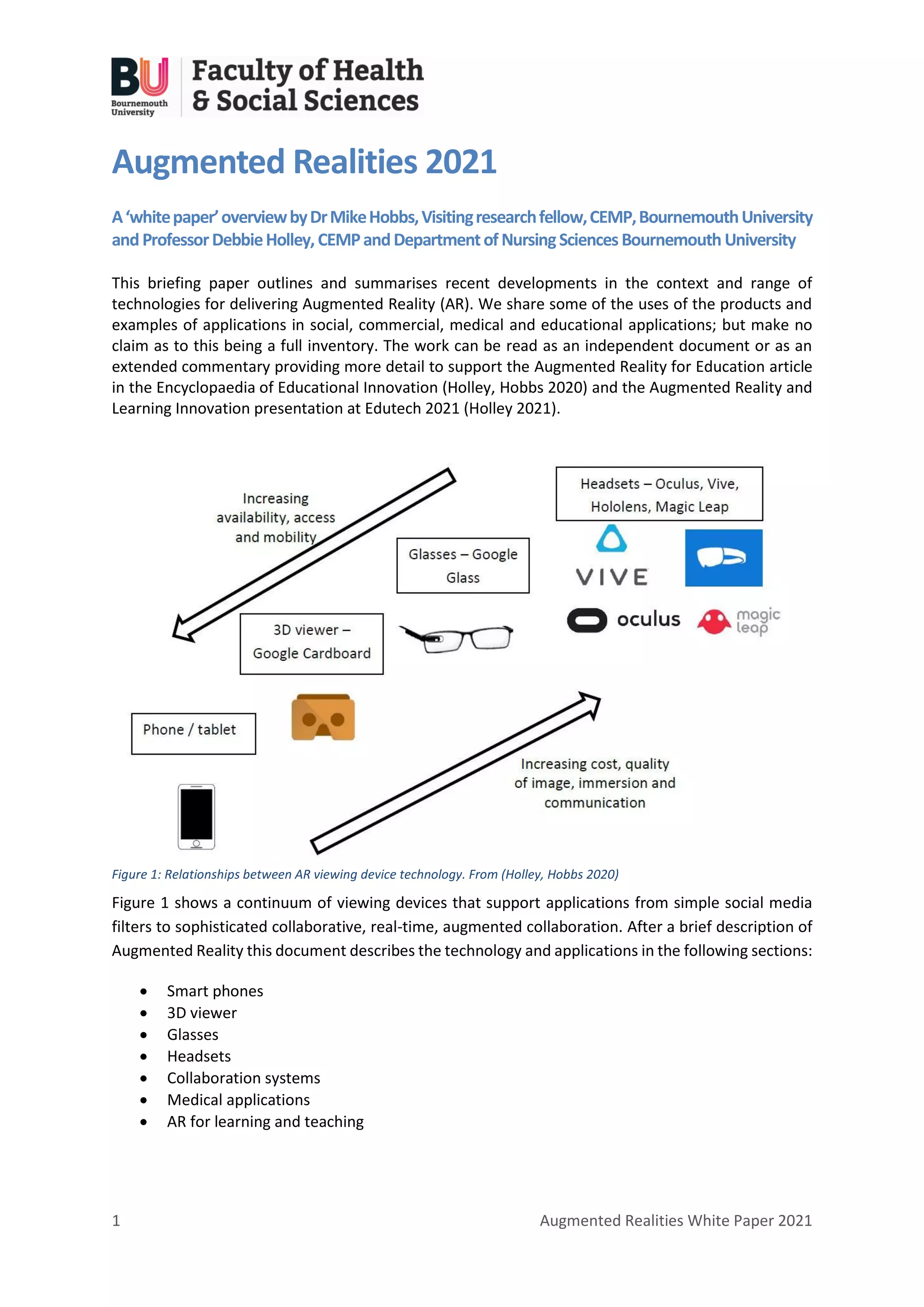 Augmented Realities 2021 | PDF