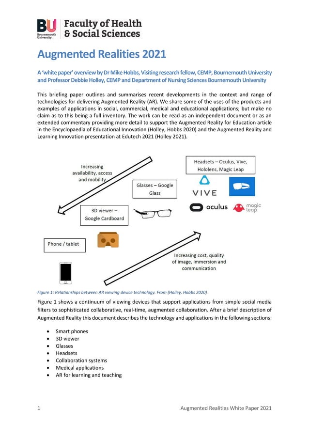 Augmented Realities 2021 | PDF