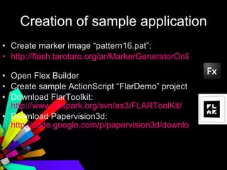 Augmented Reality With FlarToolkit and Papervision3D | PPT